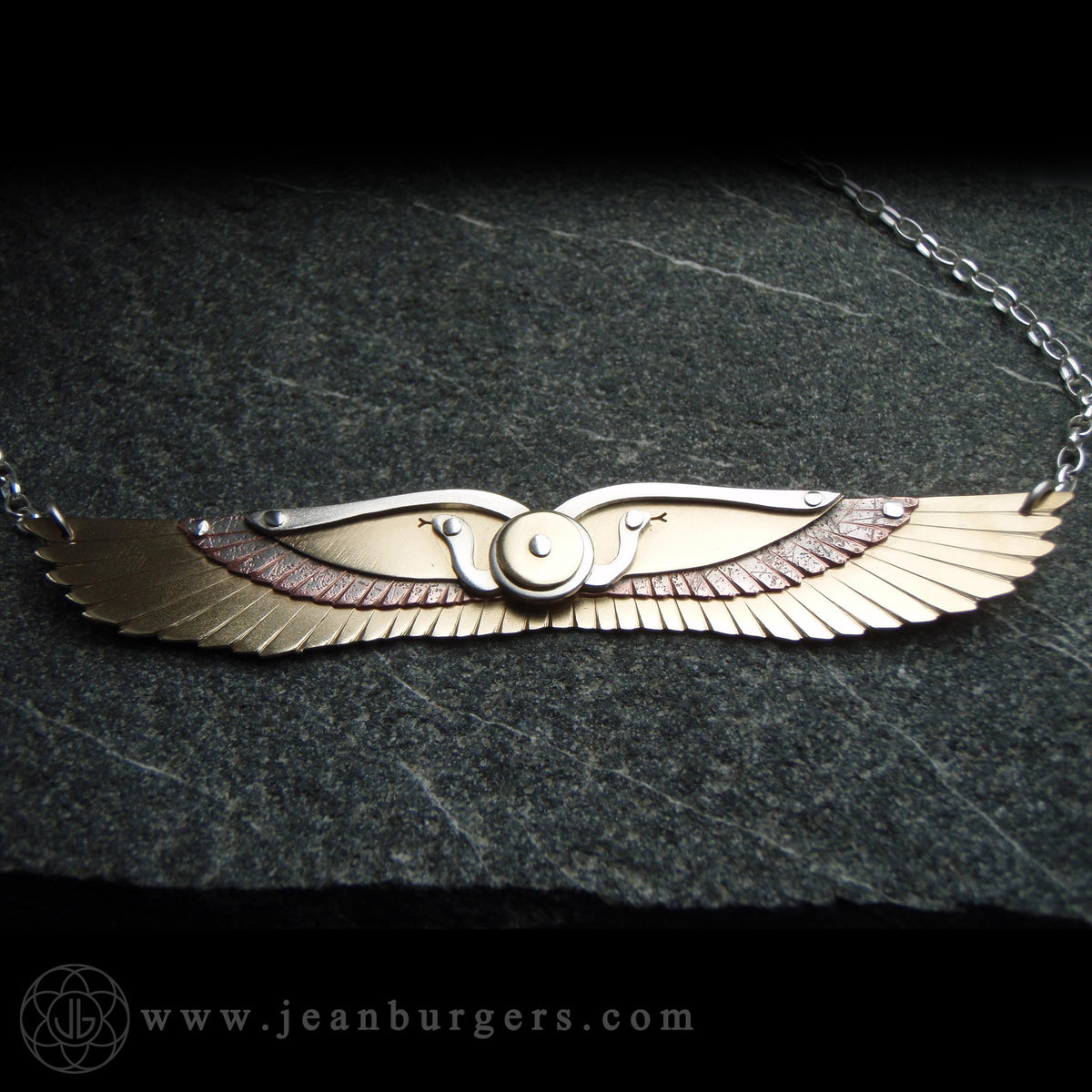 Handcut Egyptian Winged Disk Pendant – Jean Burgers Jewellery