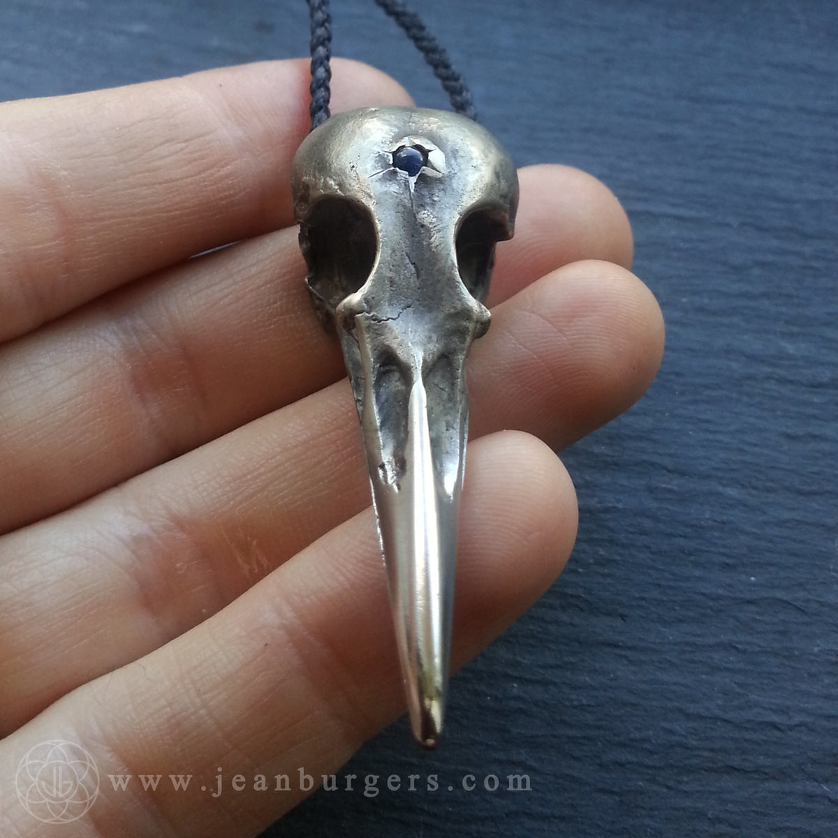 Tui Skull Pendant - choose your gemstone – Jean Burgers Jewellery